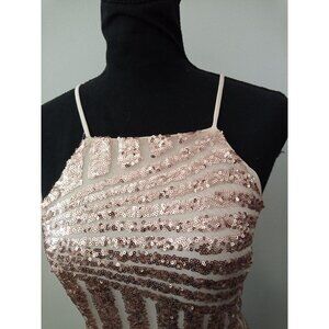 Charlotte Russe | Dresses | Charlotte Russe Juniors Tan Rose Gold Mini ...
